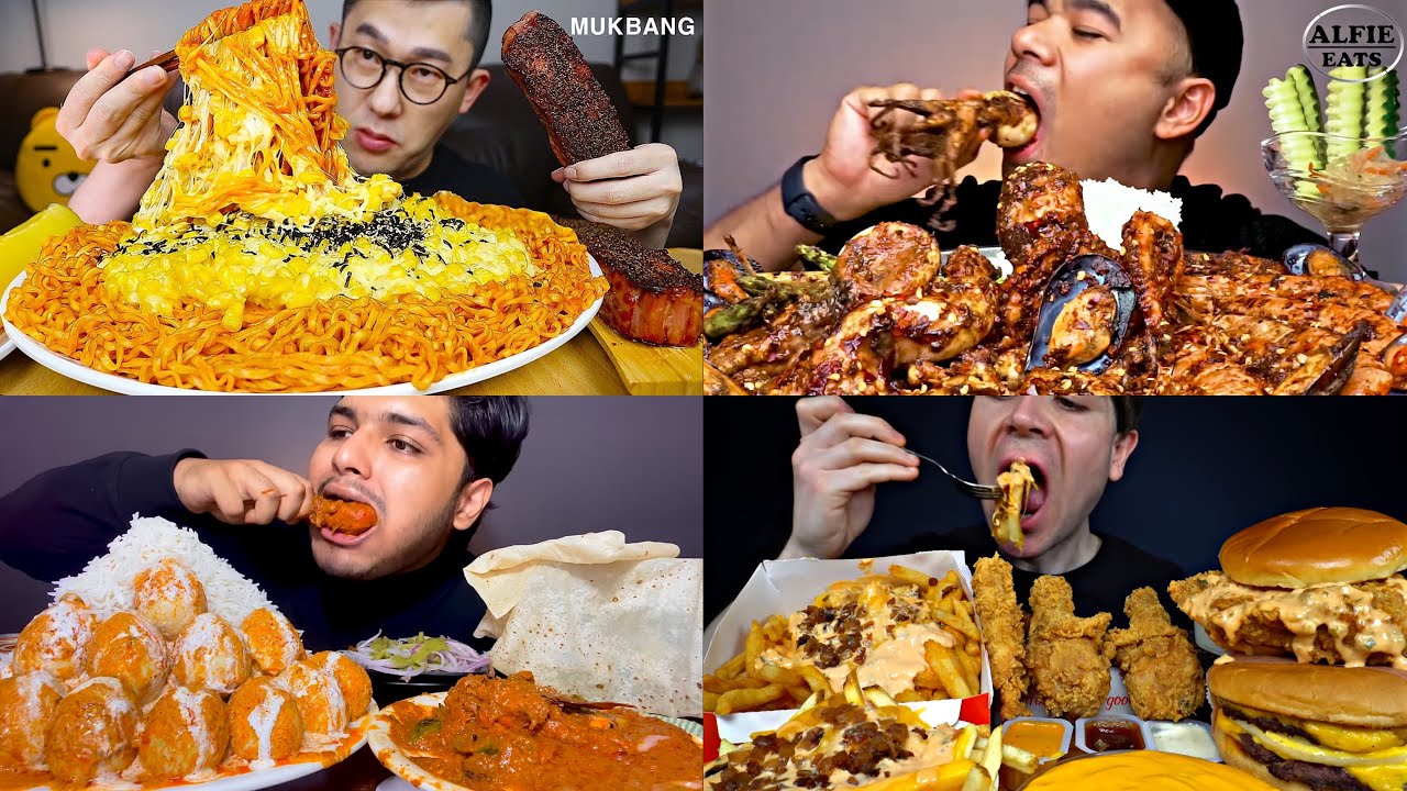 MUKBANGERS FINISHING ALL THEIR FOOD - YouTube