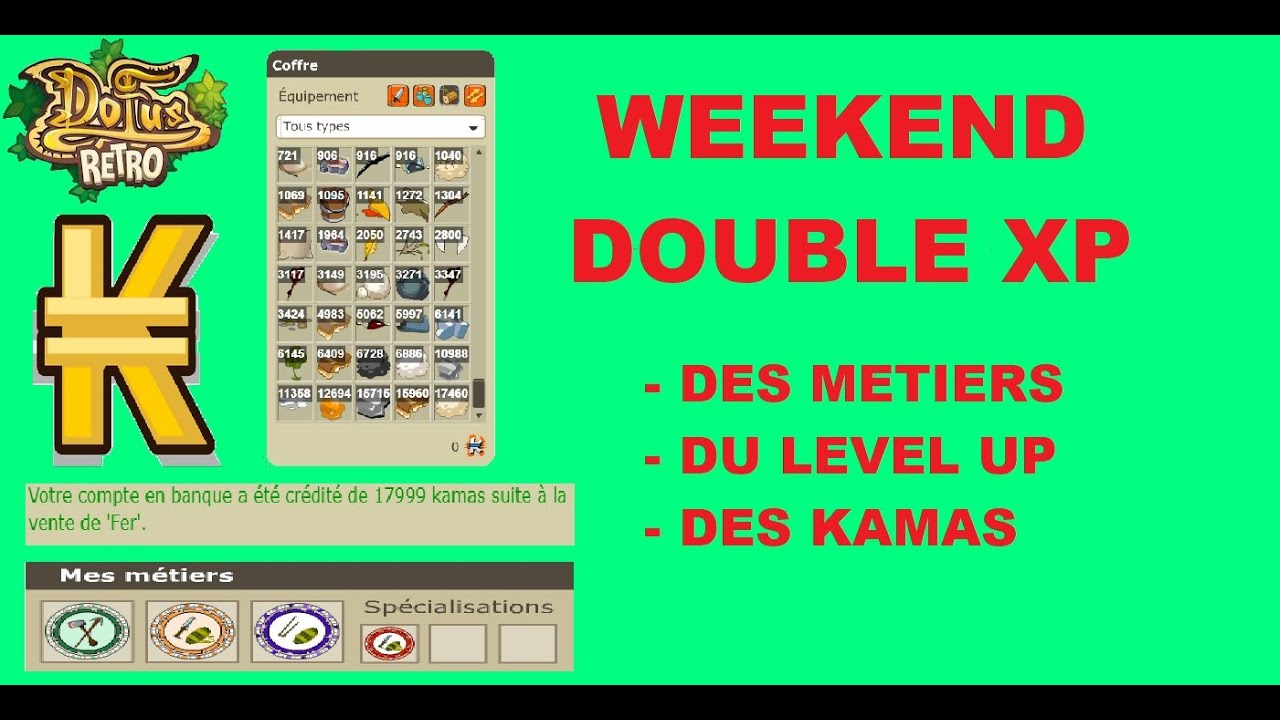 [DOFUS RETRO] WEEKEND DOUBLE XP, LE BILAN - YouTube
