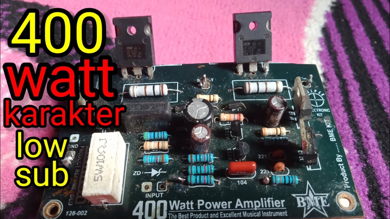 Cara modif power 400 Watt karakter low sub, komponen apa saja yang ...