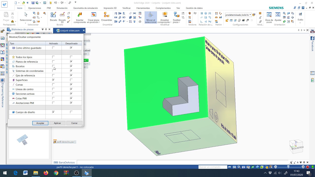 Método de proyección del primer diedro o sistema de proyección europeo ...