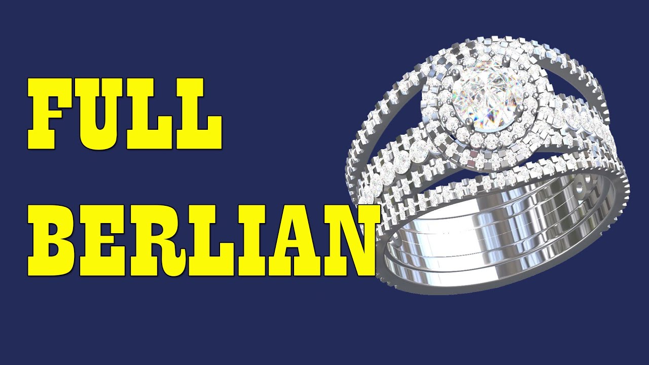 make a diamond-studded ring with 3design v8 software - YouTube