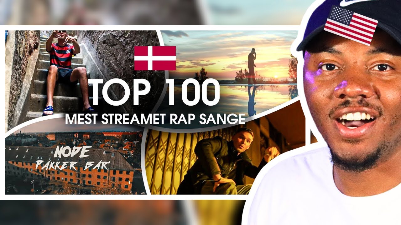 AMERICAN REACTS To top 100 mest populære rap sange i Danmark - YouTube