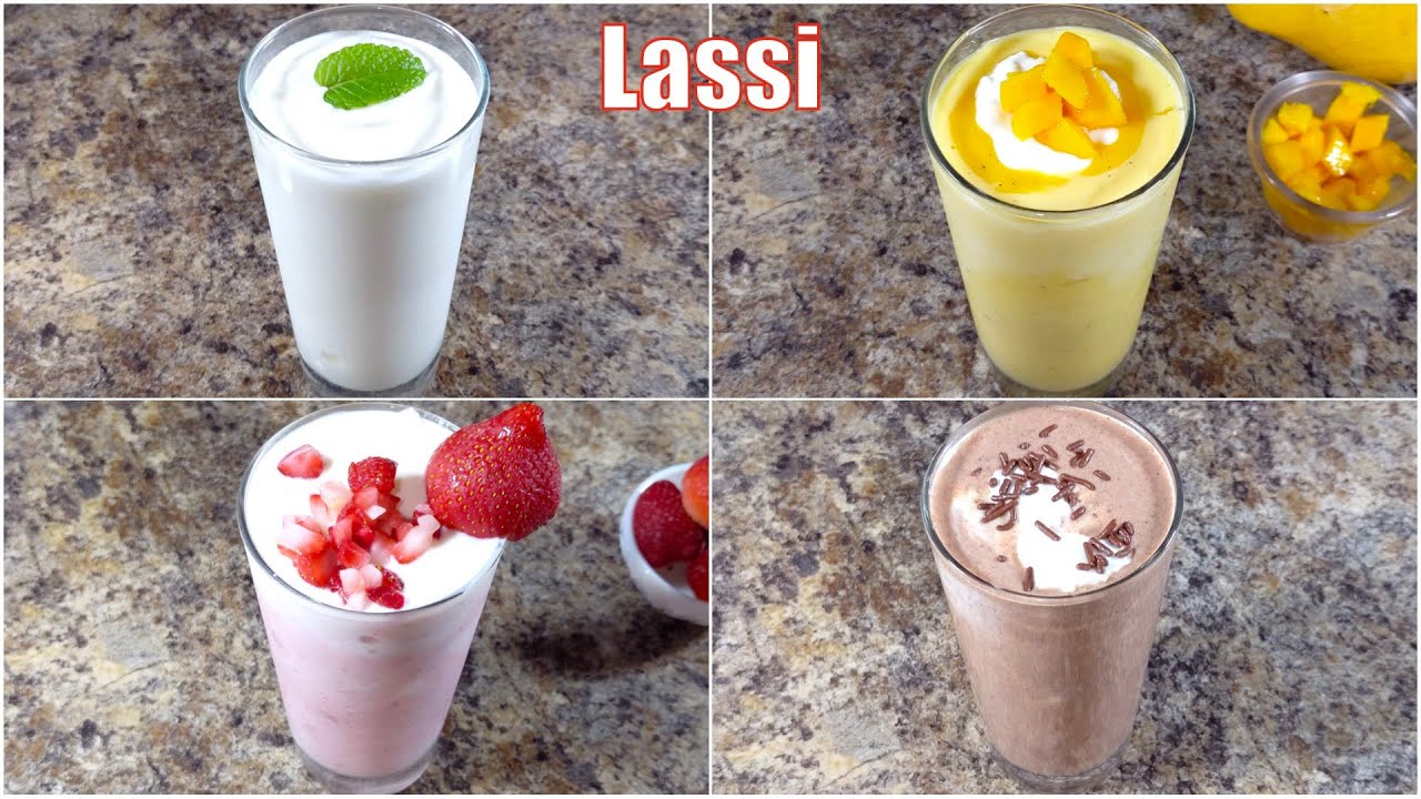 Street style Lassi recipe |Mango lassi|Strawberry lassi |Chocolate ...