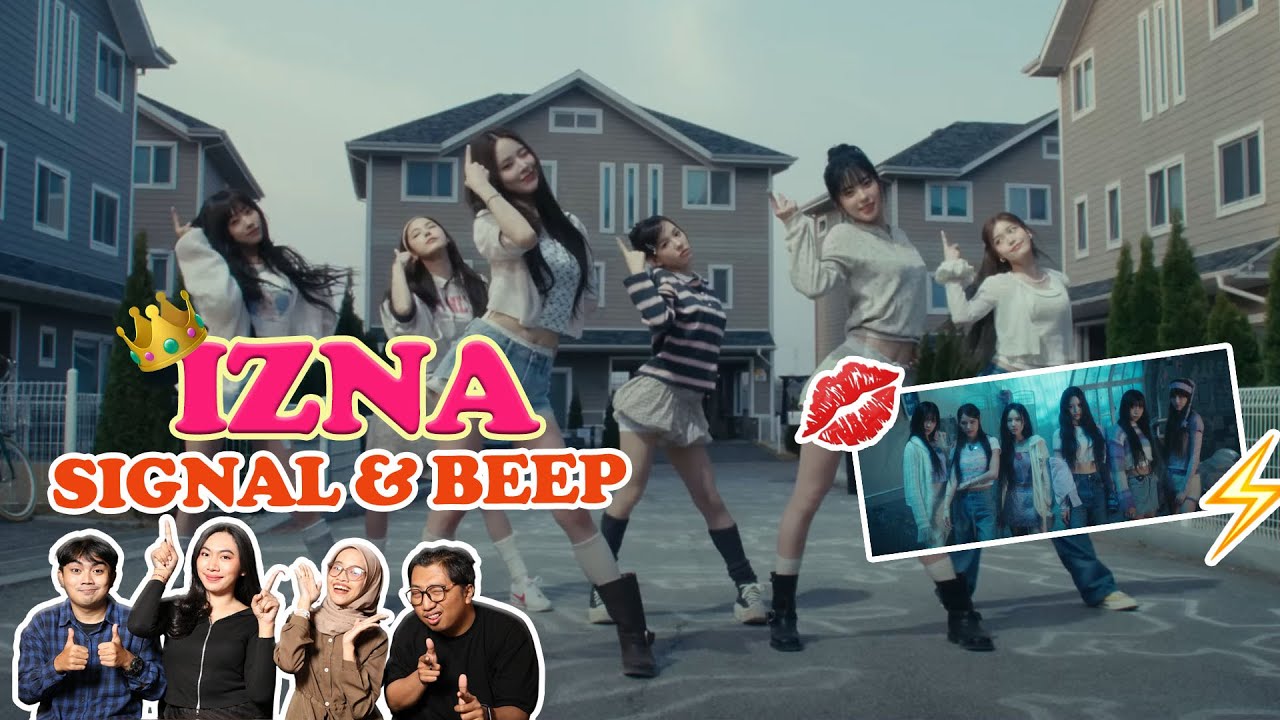 FANS BIG 3 + HYBE REACT TO IZNA - BEEP & SIGN MV - YouTube