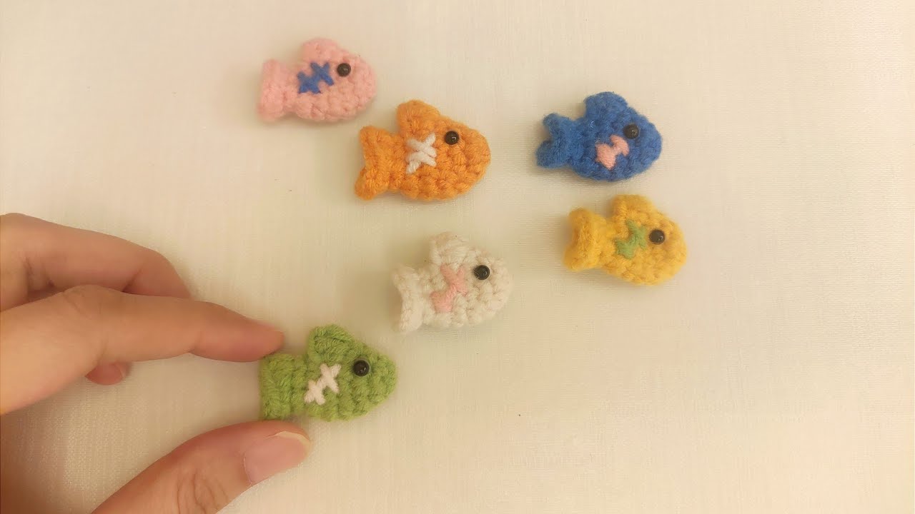 How to crochet a little fish | super easy tutorial for beginners | # ...