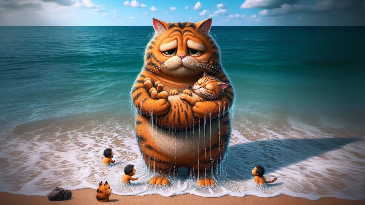 Cat is drowning 😭😭 #cute #cat #ai #kitten #fyp #aiart - YouTube