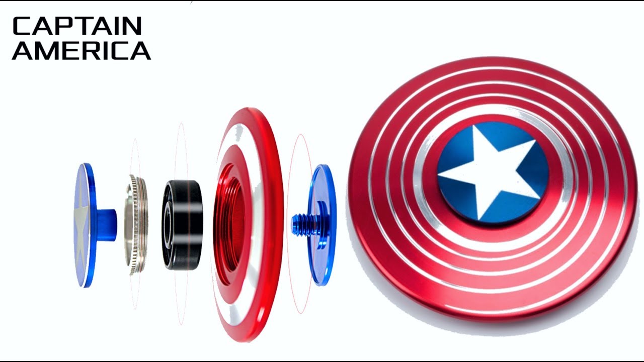 Captain America fidget Spinner! So Satisfying! - YouTube