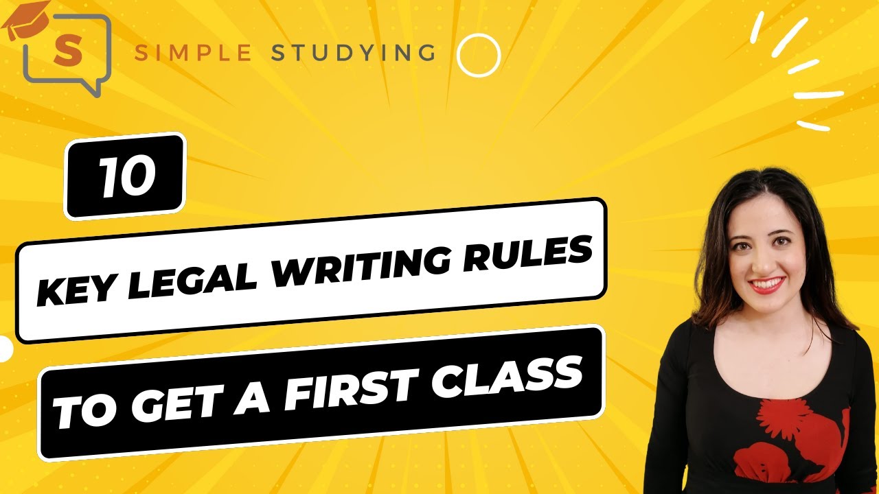 10 key legal writing rules to get a First Class - YouTube