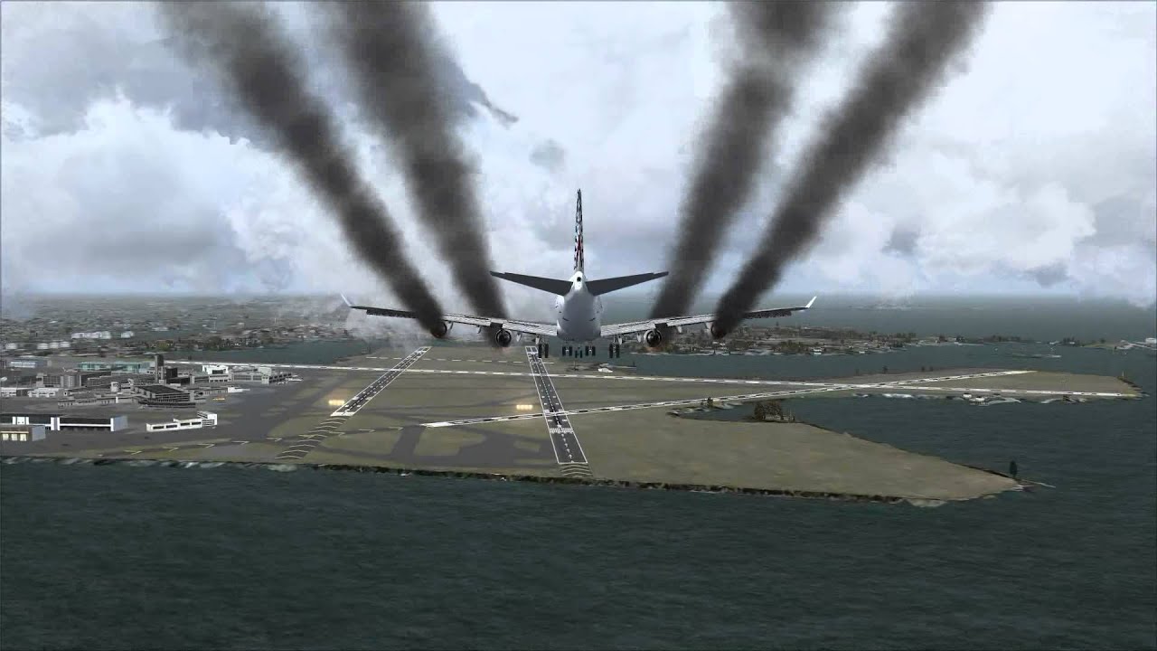 747-400 Engine Fire Emergency Landing Boston - YouTube