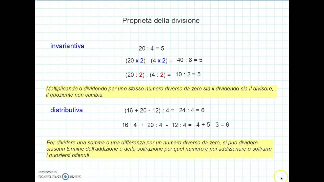 Proprietà della divisione - YouTube