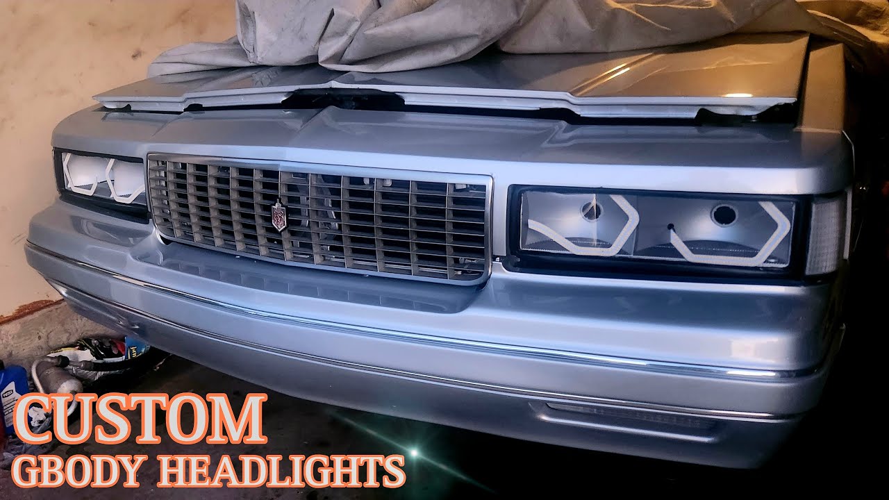 MADE CUSTOM HEADLIGHTS FOR MY HOMIE 87' MONTE CARLO LS | GBODY | SWITCH BACK L.E.D.S - YouTube