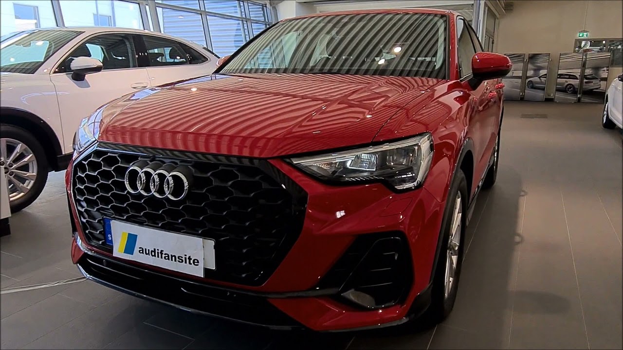 Awesome New 2021 Audi Q3 Sportback in Tango red with black optic ...