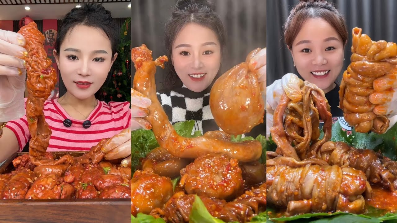 Mukbang Challenge:Eat large intestine belly egg 🥚🍳 lamb belly roll 🥐 ...