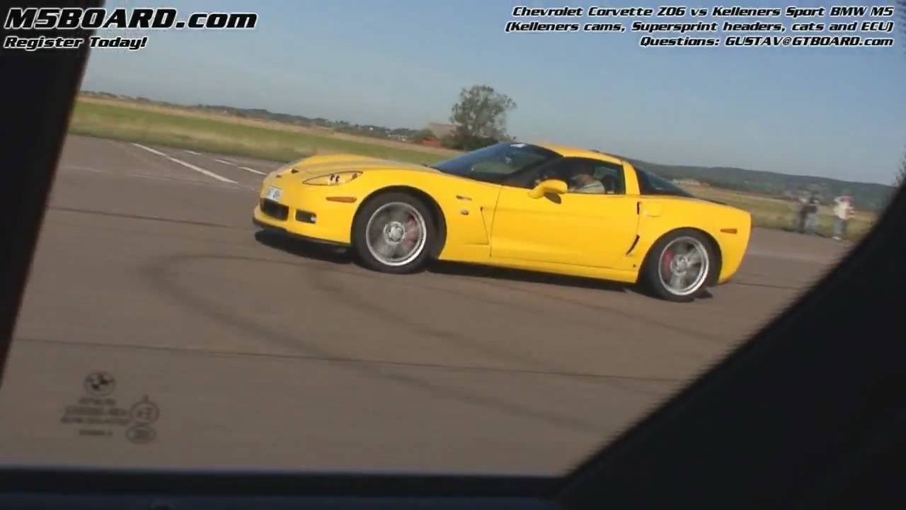 HD: Corvette Z06 vs Kelleners Sport BMW M5 (M5board.com classic Race ...