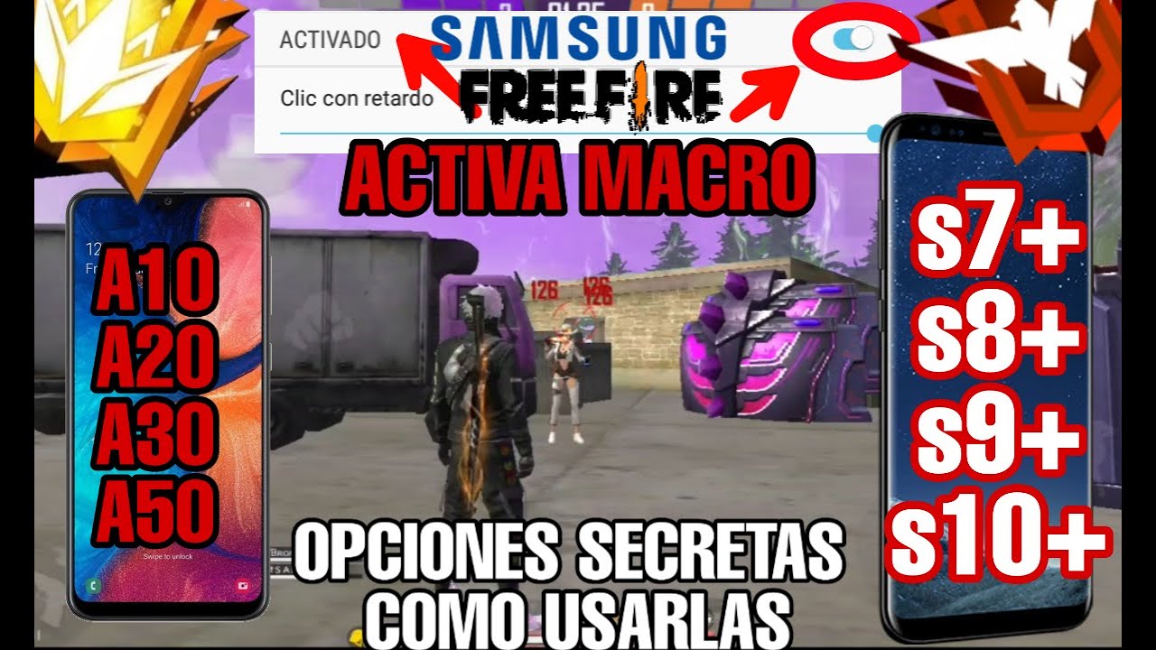 "COMO ACTIVAR MACRO"EN FREE FIRE TODOS LOS DISPOSITIVOS SANSUMG A10,A20 ...