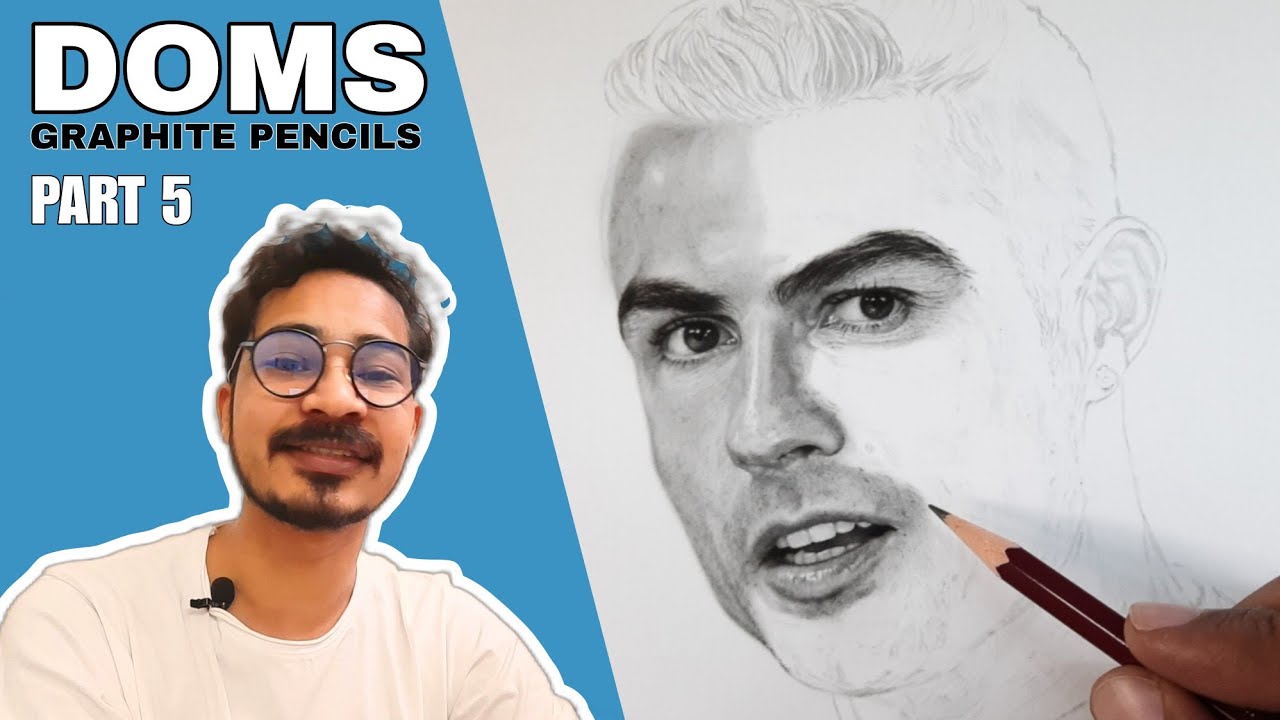 Drawing CRISTIANO RONALDO - Realtime - Part 5 - YouTube