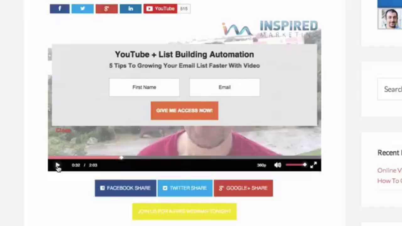 Simple Video Press | YouTube Publishing + List Building Automation ...