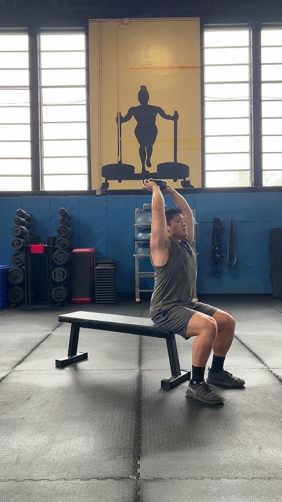 Seated Dumbbell Overhead Tricep Extension Youtube