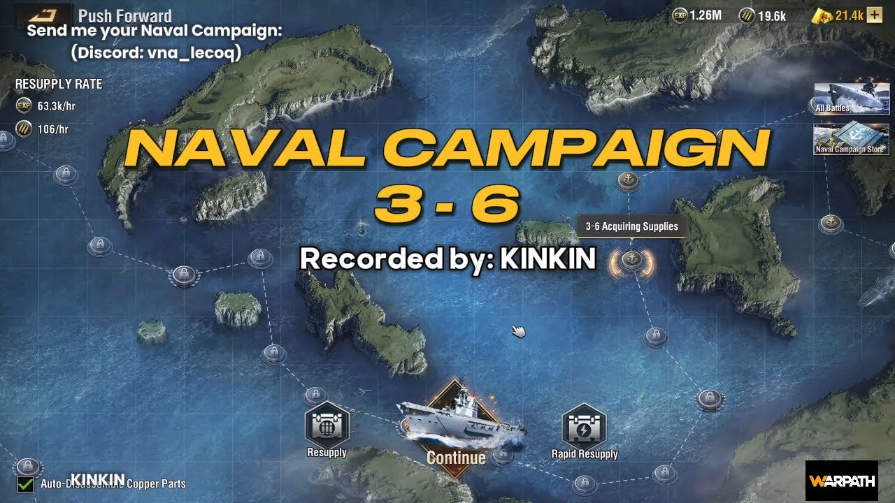 Naval Campaign 3-6 by KINKIN | Warpath v11.0 - YouTube