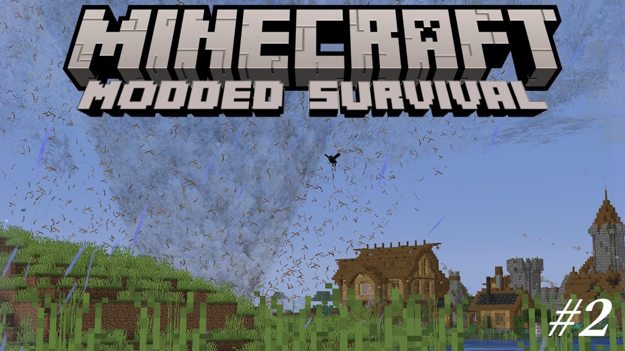 Minecraft Modded Survival - Episode 2 (The First Tornado!) - YouTube