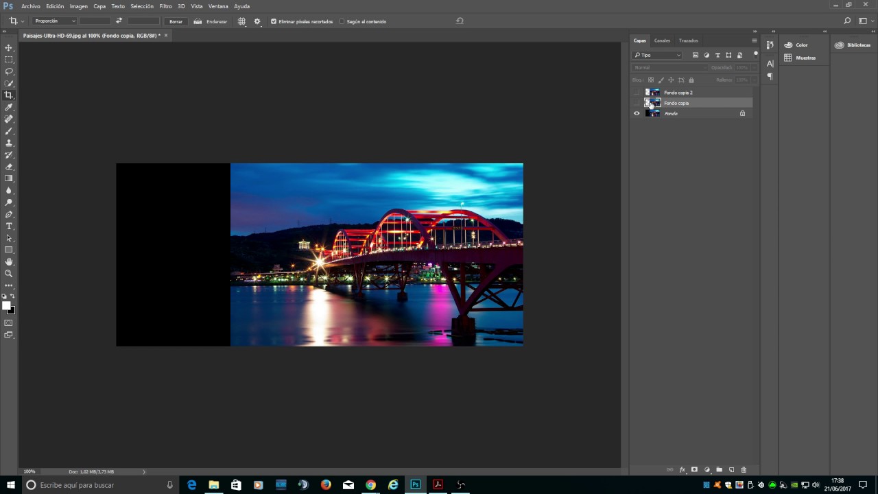 COMO ESTIRAR UNA IMAGEN PHOTOSHOP ? ESCALAR SEGUN CONTENIDO - YouTube