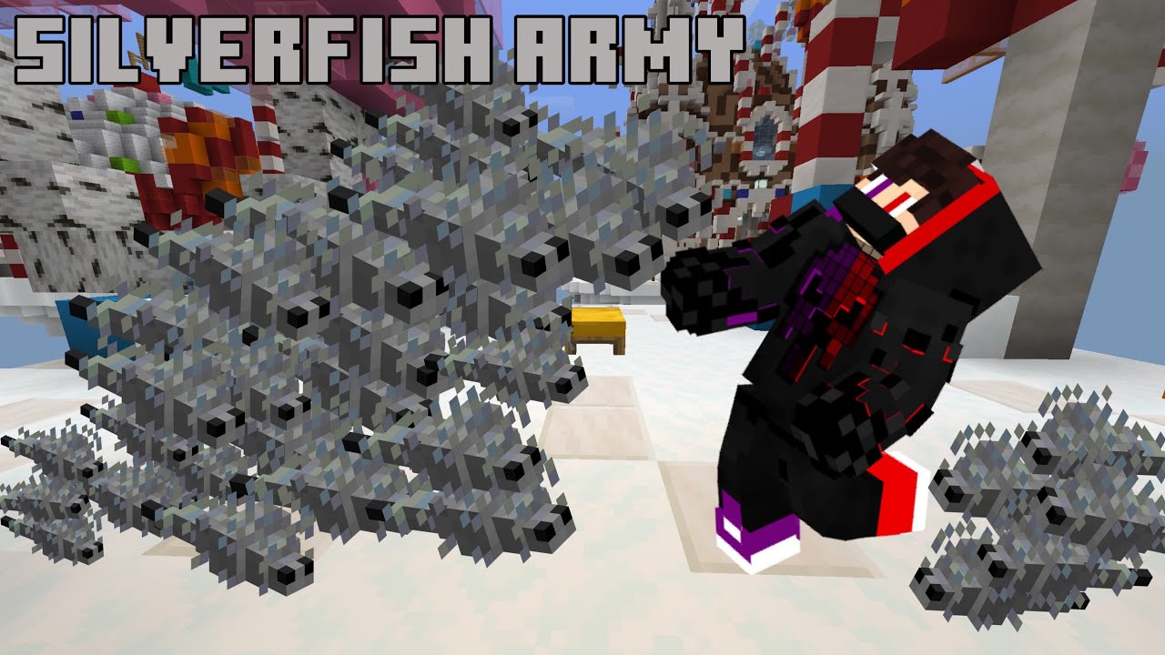 Creating the silverfish army. Minecraft Bedwars - YouTube