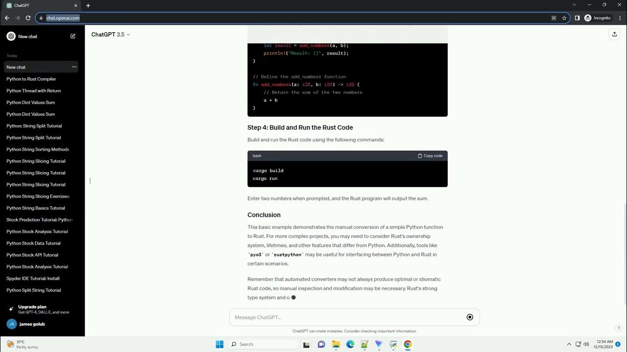 python to rust converter - YouTube