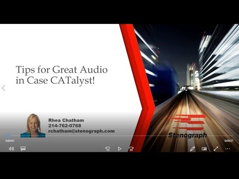 Steno Savvy: Tips for great audio in Case CATalyst - YouTube
