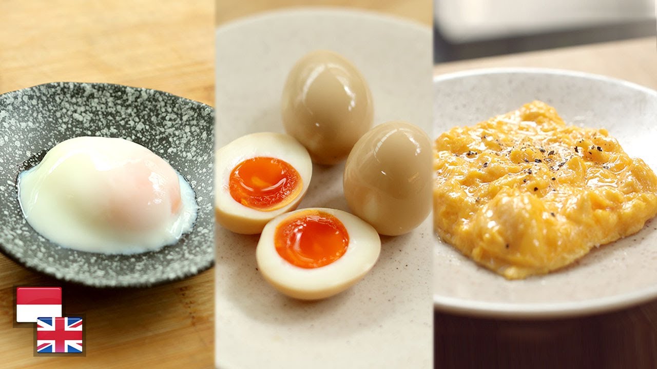 Tiga RESEP TELUR Pelengkap Rice Bowl & Mie: Onsen Egg, Ramen Egg ...