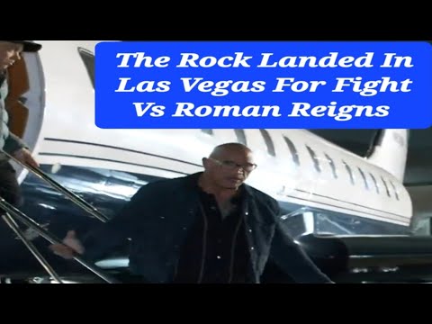 THE ROCK PEOPLE CHAMPION LANDED IN LAS VEGAS FOR FIGHT AGAINST ROMAN ...