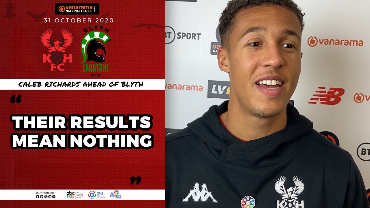 Caleb Richards 31/10/20: Harriers v Blyth Spartans pre-match - YouTube