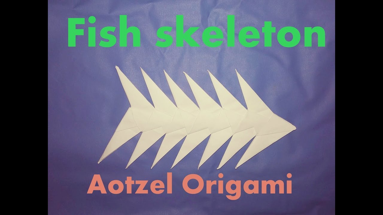 How To Make Paper Fish skeleton / Aotzel Origami - YouTube