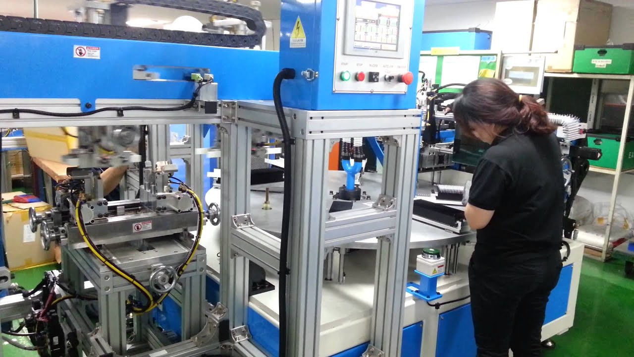 side binding machine for cabin air filters HCS40 - YouTube