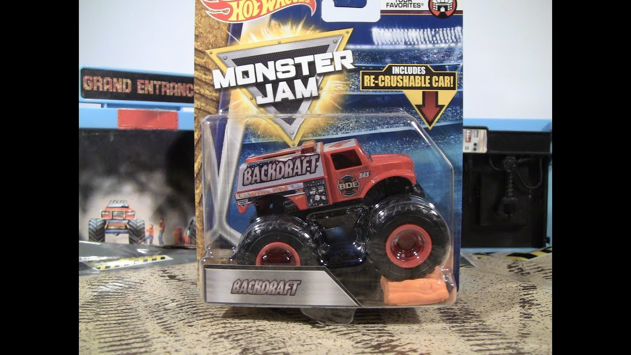 Hot Wheels Monster Jam BACKDRAFT 2018 Unboxing - YouTube