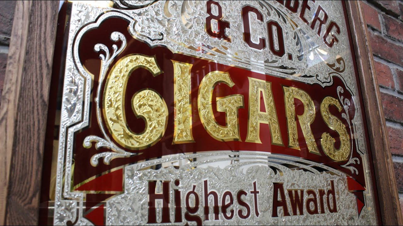 19century Design,MAKING GOLD LEAF GLASS SIGN - ART - YouTube