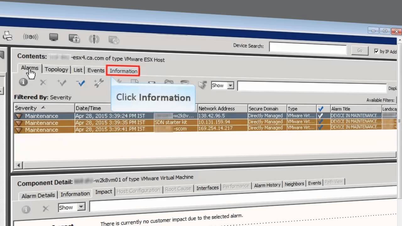CA Spectrum r10.0: Maintenance Mode for the VMWare Models - YouTube
