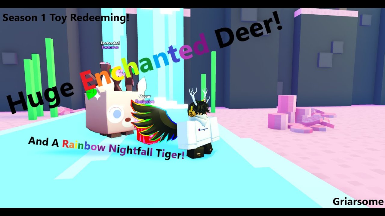 OMG! HUGE ENCHANTED DEER AND *RAINBOW* NIGHTFALL WOLF! Pet Simulator X ...