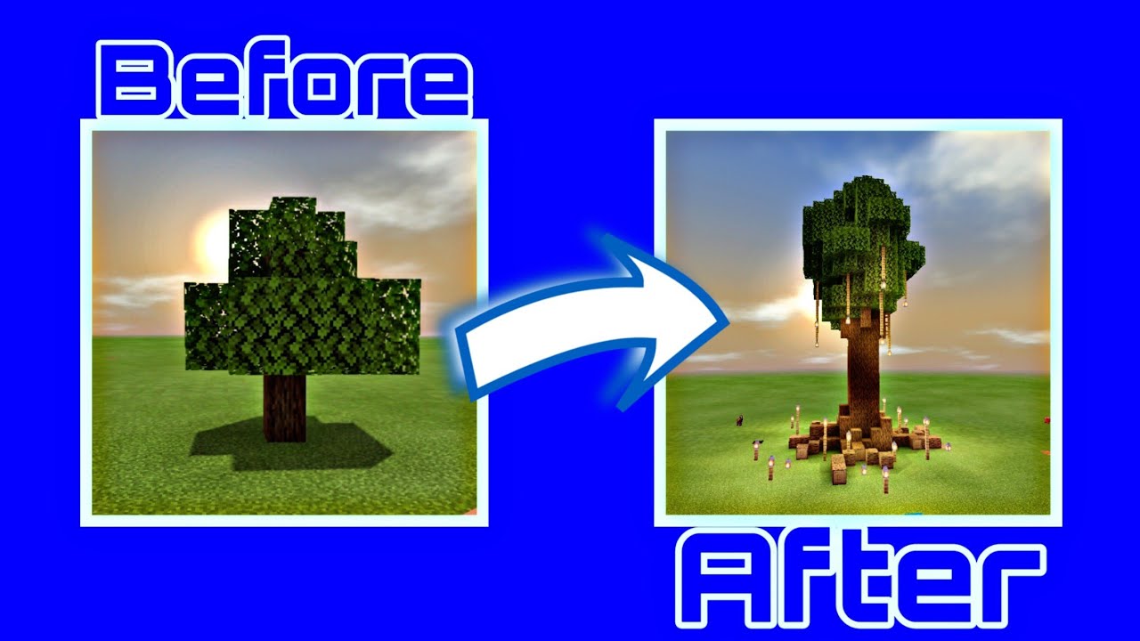 Minecraft Tutorial : How to Plant/Build a Large Easy Tree - YouTube