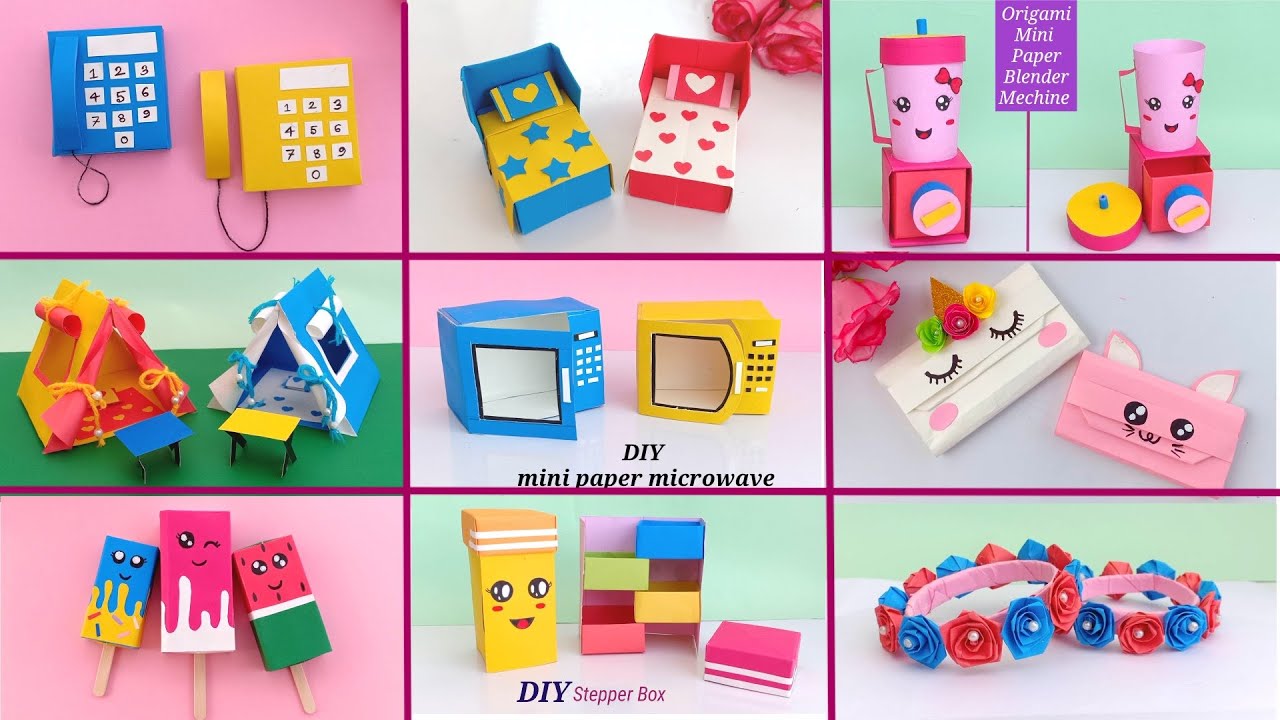 9 Easy Origami Paper Craft / Craft ideas / DIY craft / Origami Craft ...