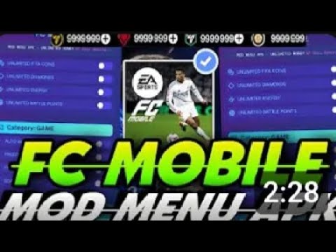 FC MOBILE VIP MOD MENU V24.0.02 UNLIMITED MONEY UNLIMITED GEM & FC ...