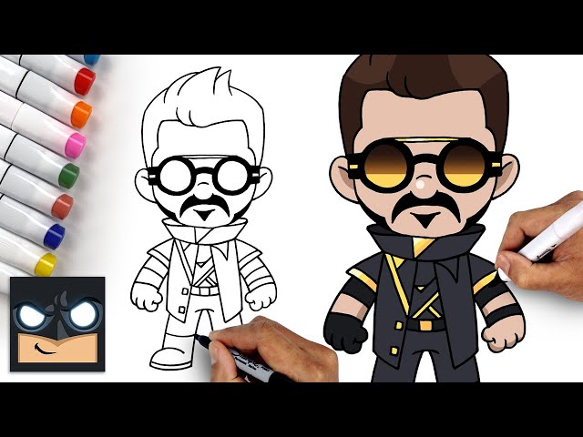 How To Draw DJ Alok | Free Fire - Videos For Kids