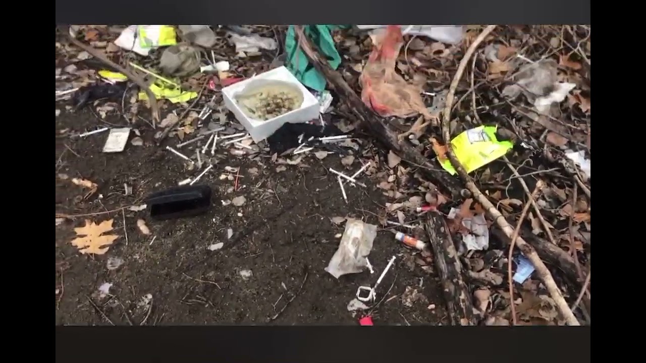 Homeless encampment Manchester, NH - YouTube