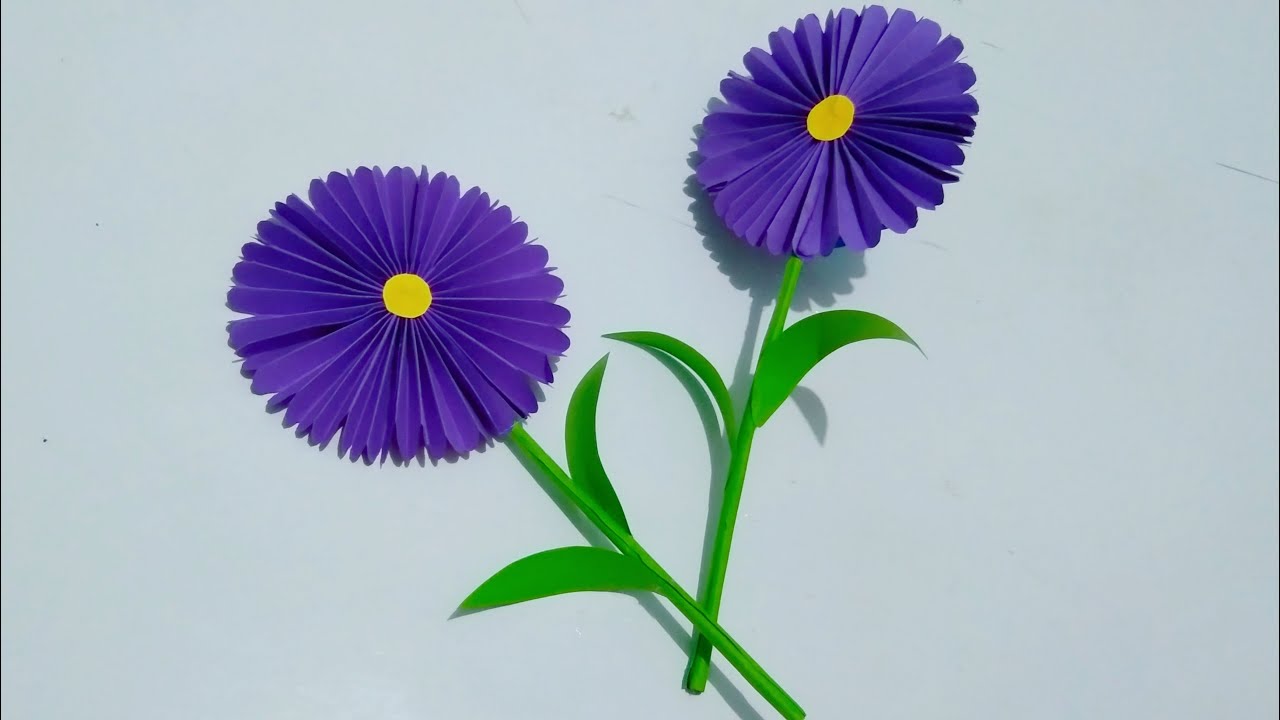 .Cara membuat bunga kipas dari kertas origami | How to make flower ...
