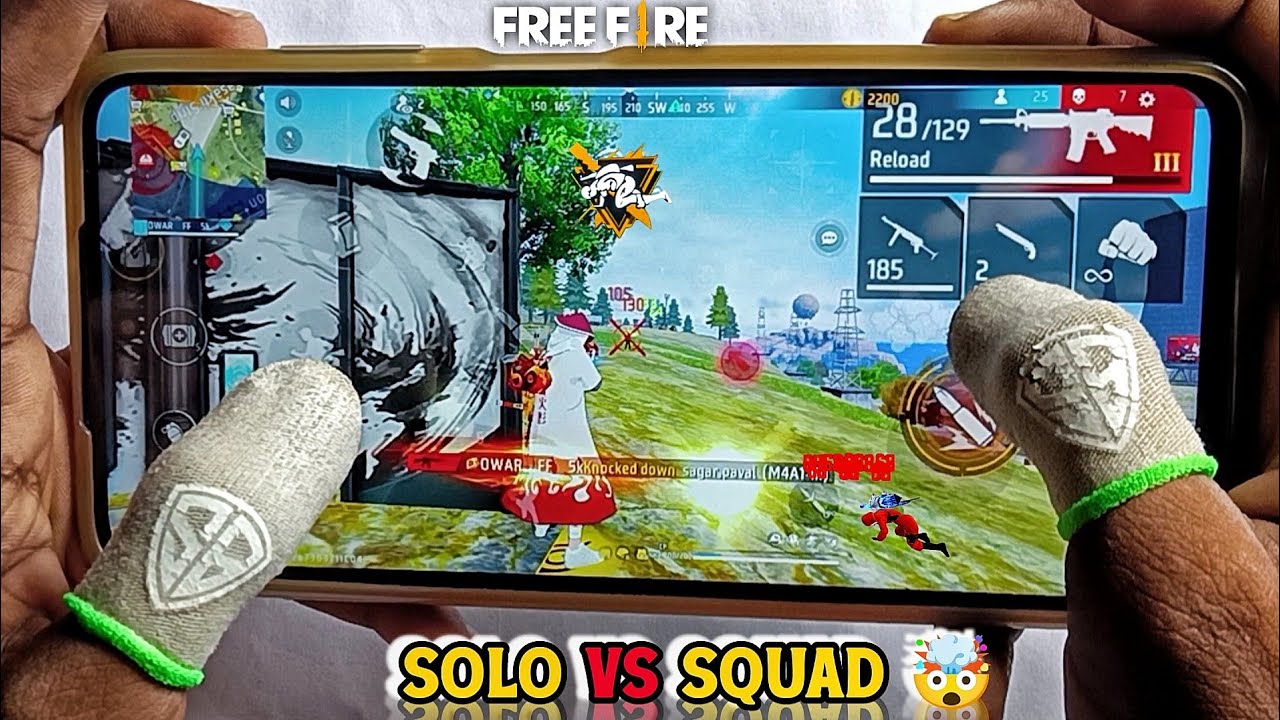 POCO X3 PRO - SOLO VS SQUAD FREE FIRE HANDCAM GAMEPLAY 🔥 - With 4 ...