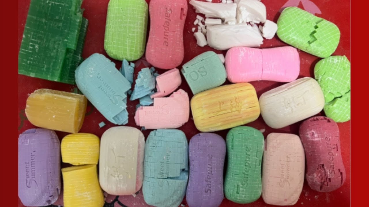 ASMR cutting dry soap/oddly carving soap/satisfying relaxing crunchy ...