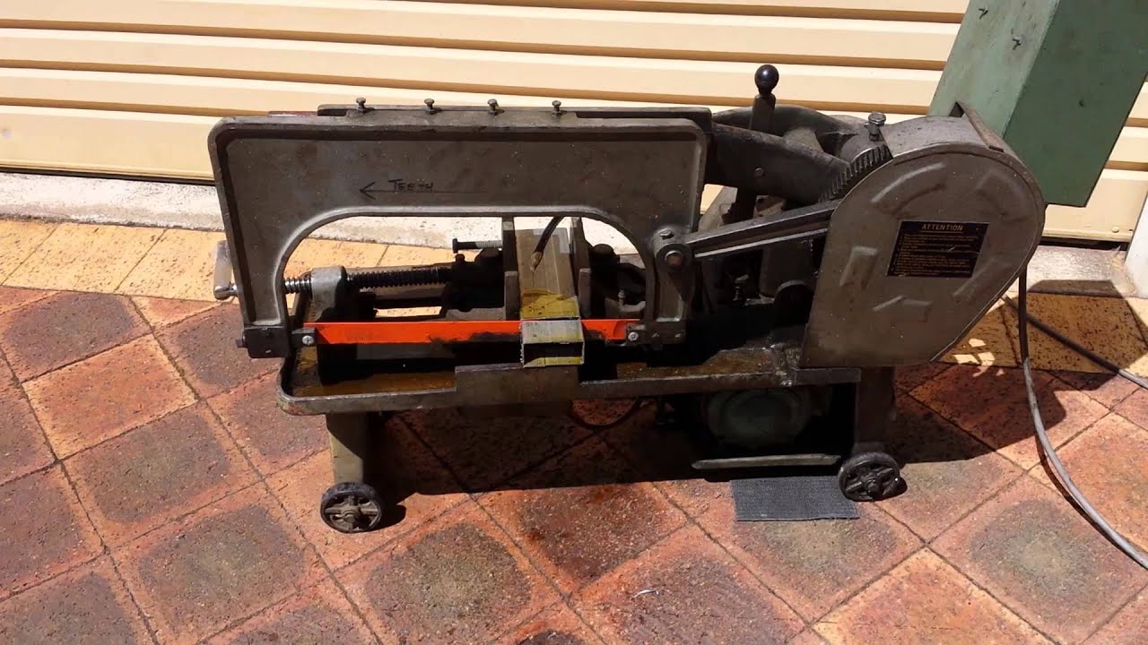 old school power hacksaw - YouTube