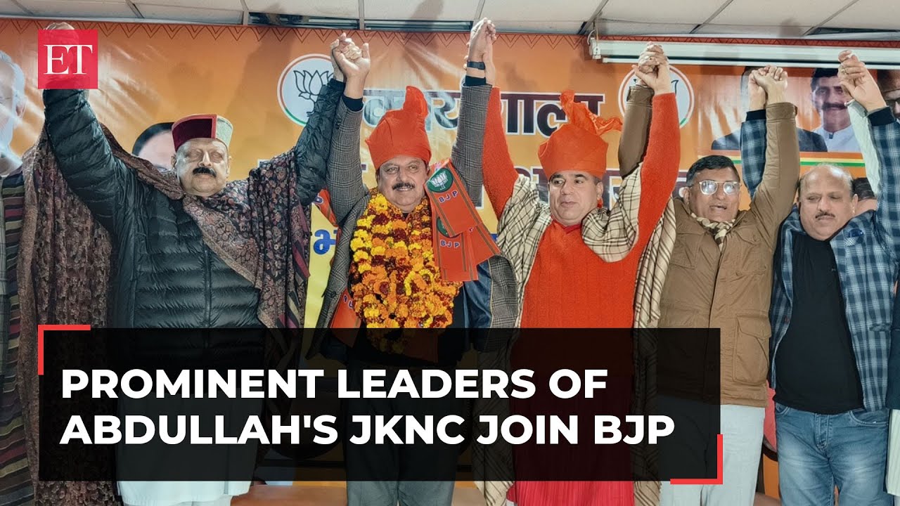 J&K: Prominent leaders of Farooq Abdullah's JKNC party join BJP in ...