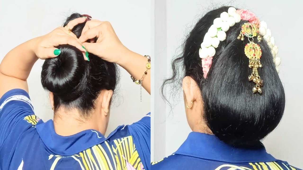 Easy Juda Bun Hairstyle !Quick Juda Bun Hairstyle For Ladies by Self ...