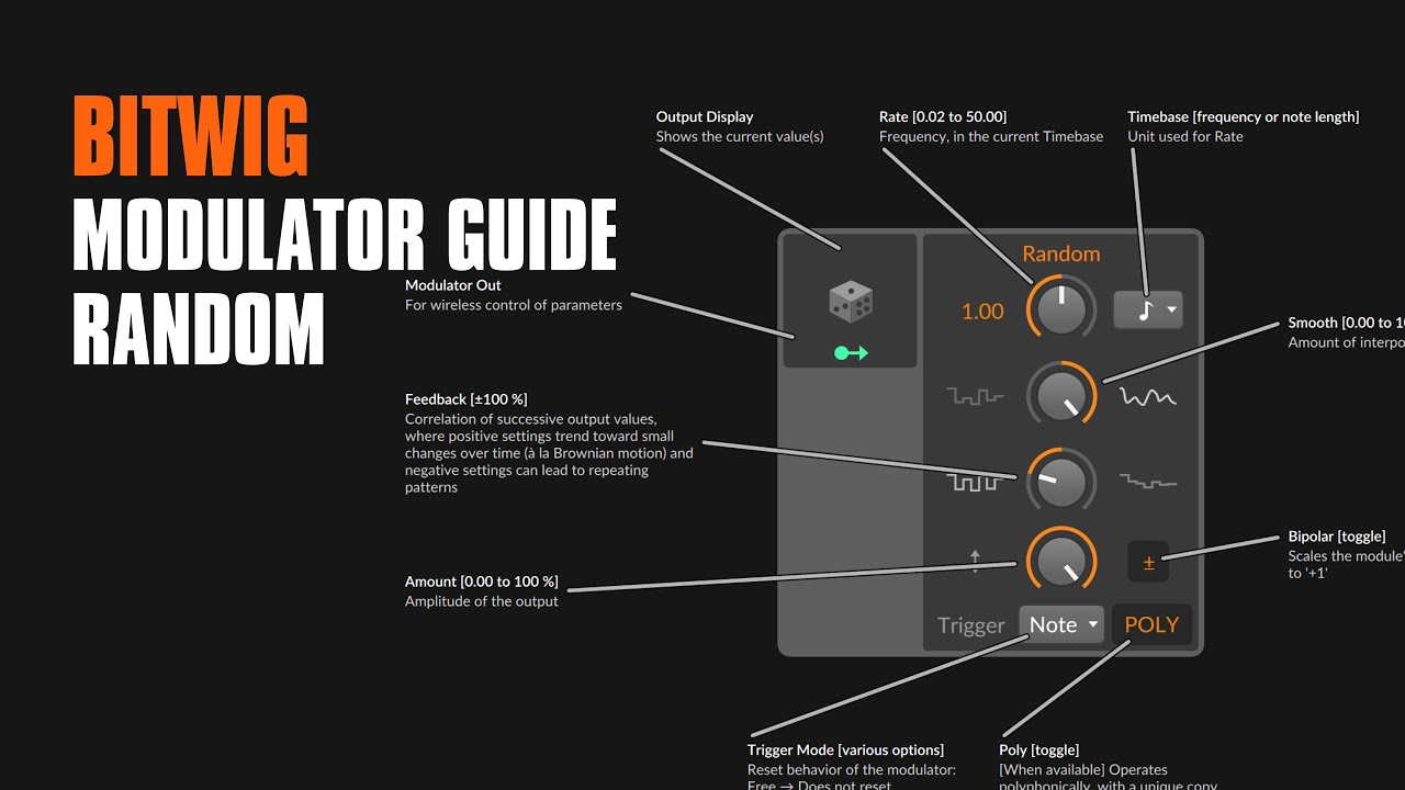 Random - Bitwig Modulator Guide - YouTube