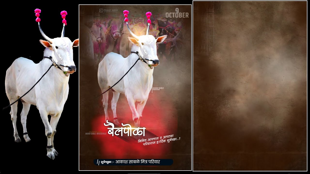 How To Mack Bail pola Banner | बैलपोळा Spacial Banner Editing | PicsArt ...